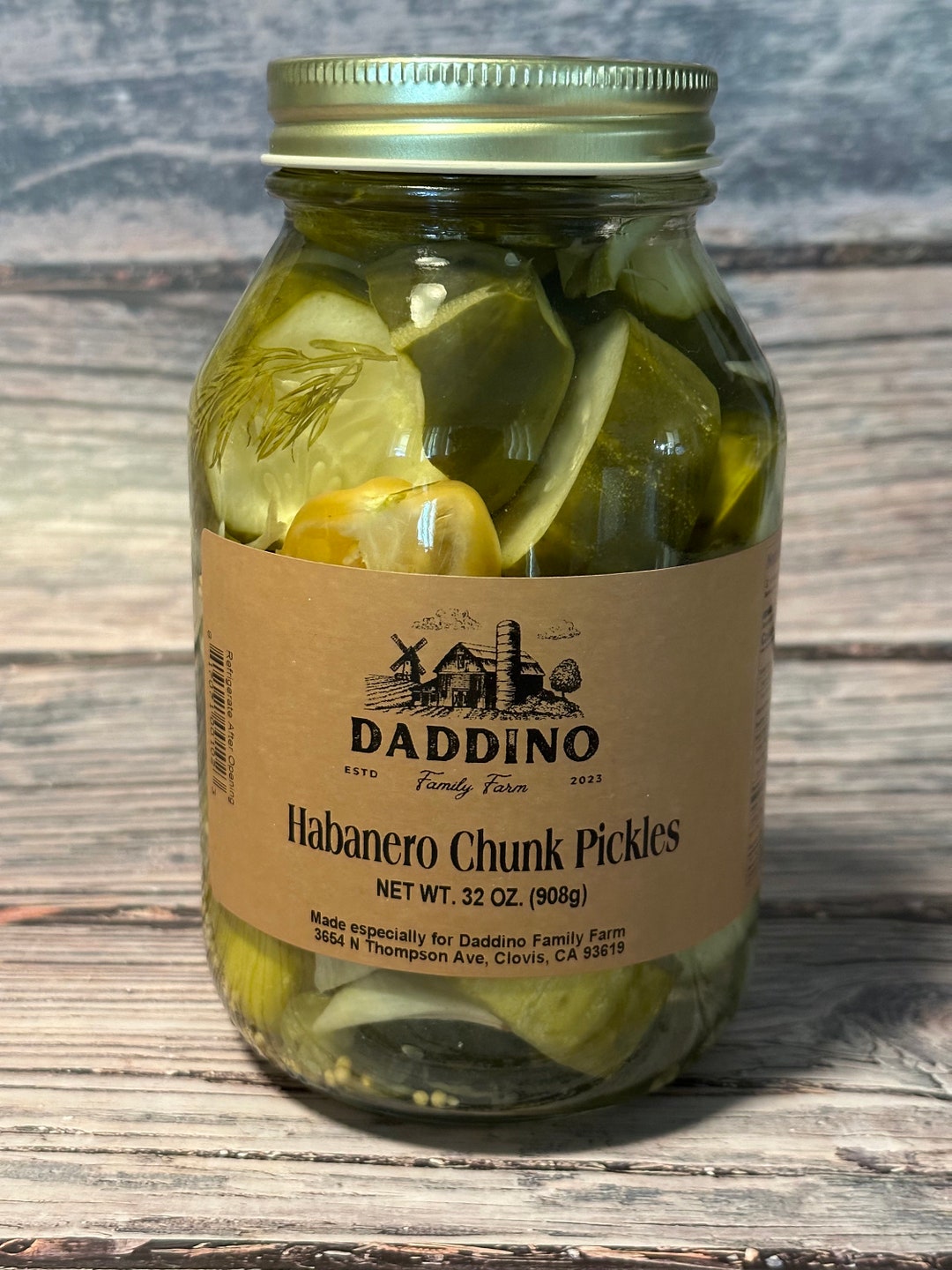 Habanero Chunk Pickles - 32oz Jar - Etsy