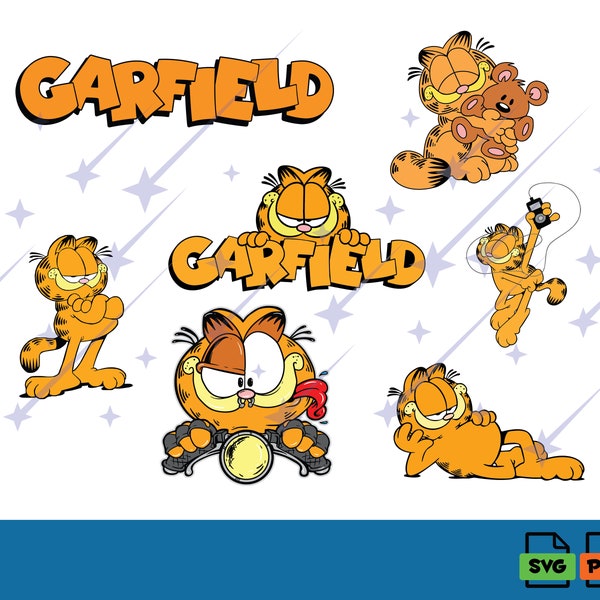 Garfield Svg - Etsy