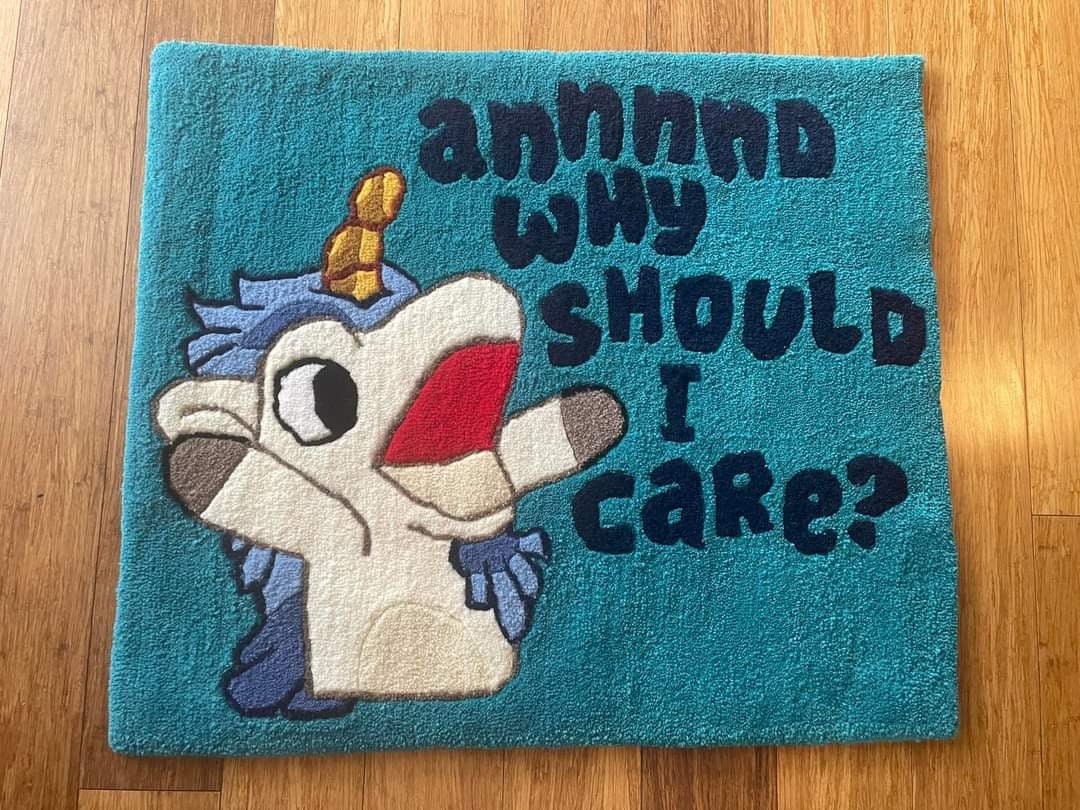 Bluey Unicourse Handmade Tufted Rug is Made From 100% Australian Wool ...