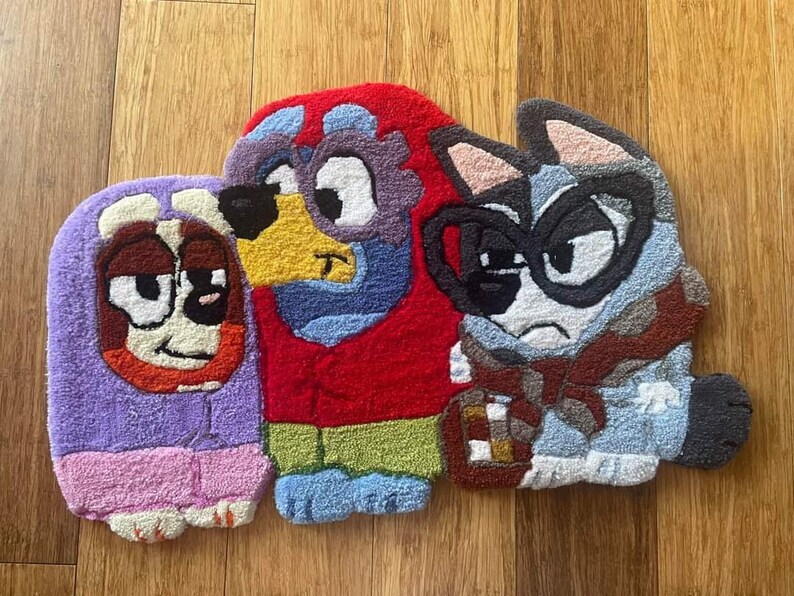 Bluey Grannies Tufted Floor Rugs That Are 100% Australian Wool and ...