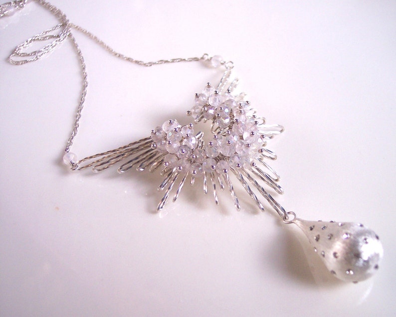 Frozen Ice Princess Crystal Necklace, Romantic Frozen Valentine Gift ...