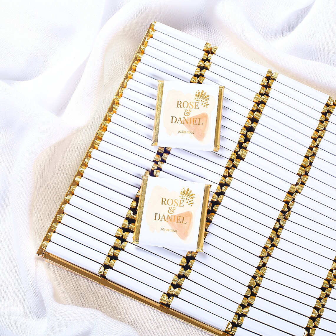 50 Pcs Wedding Chocolate, Wedding Chocolate Favors, Customized ...