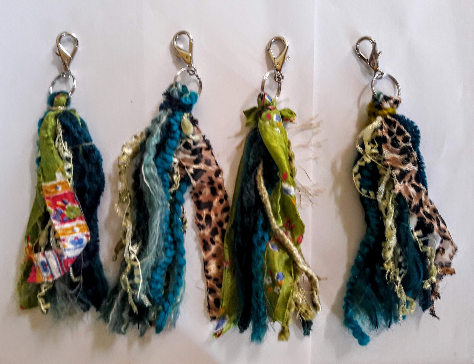 Tassel Key Chain / Purse Charm / Blues Green/ Purple Pink/ - Etsy