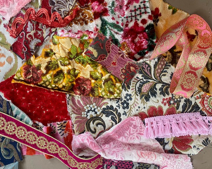 Tapestry and Velvet Fabric Upholstery Remnants Pieces #3 - Etsy