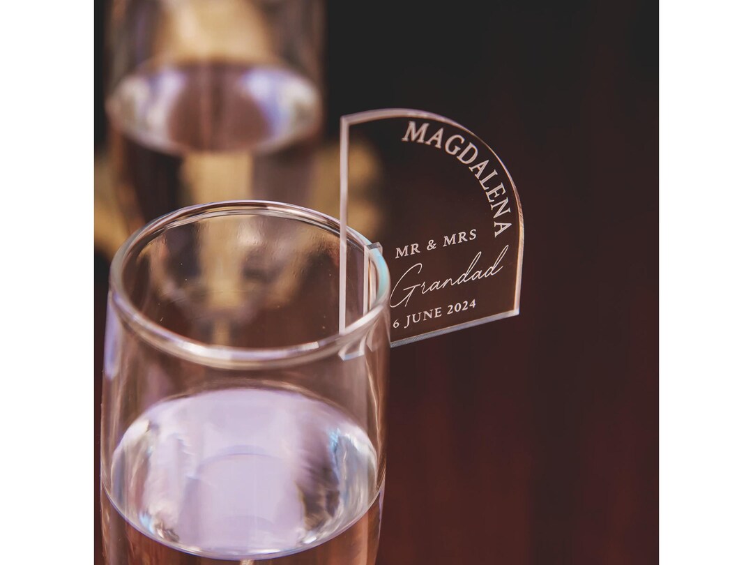 Personalized Acrylic Tags for Wedding Custom Place Cards, Table Numbers ...