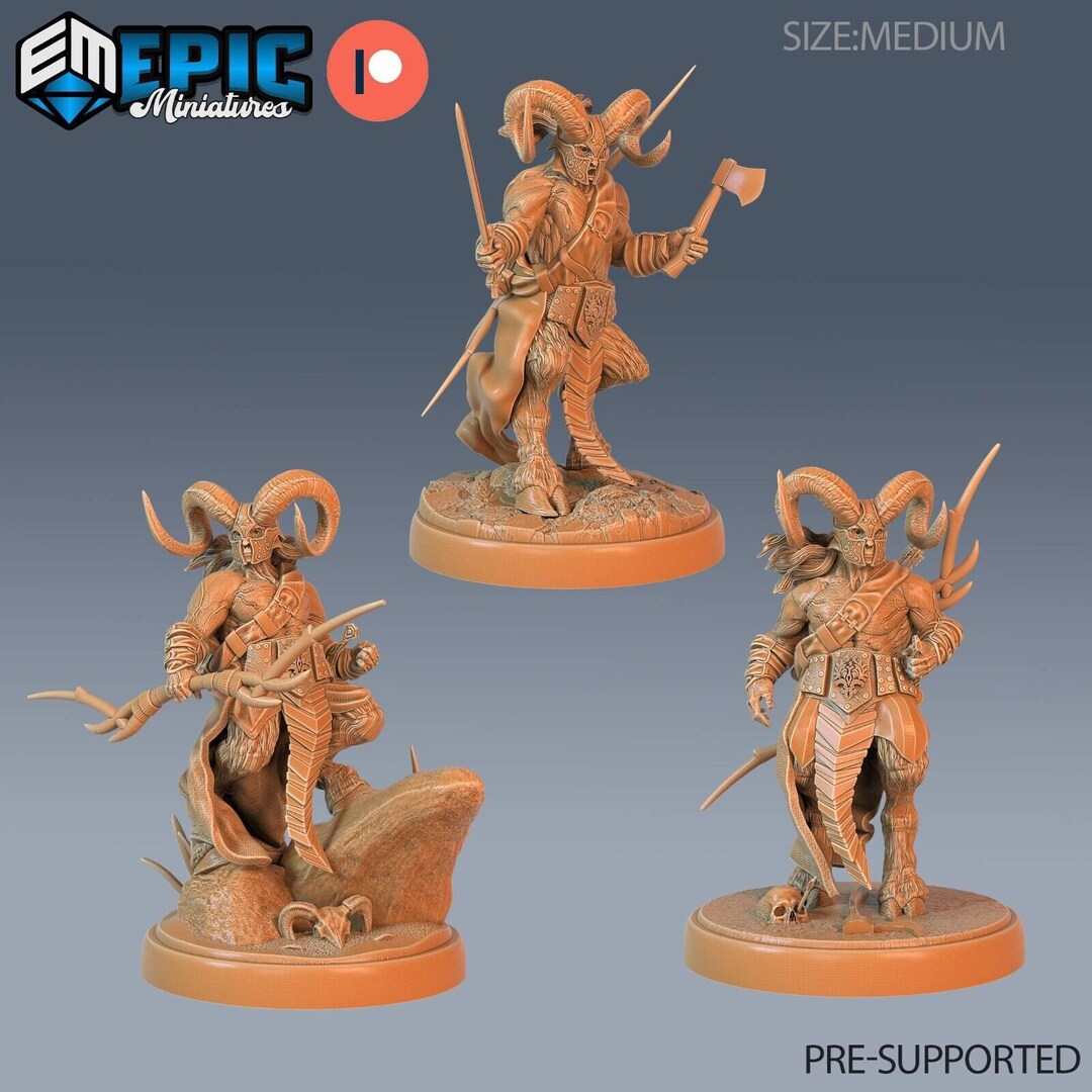 Satyr Armored Dungeons and Dragons Miniature D&D Epic Miniatures ...
