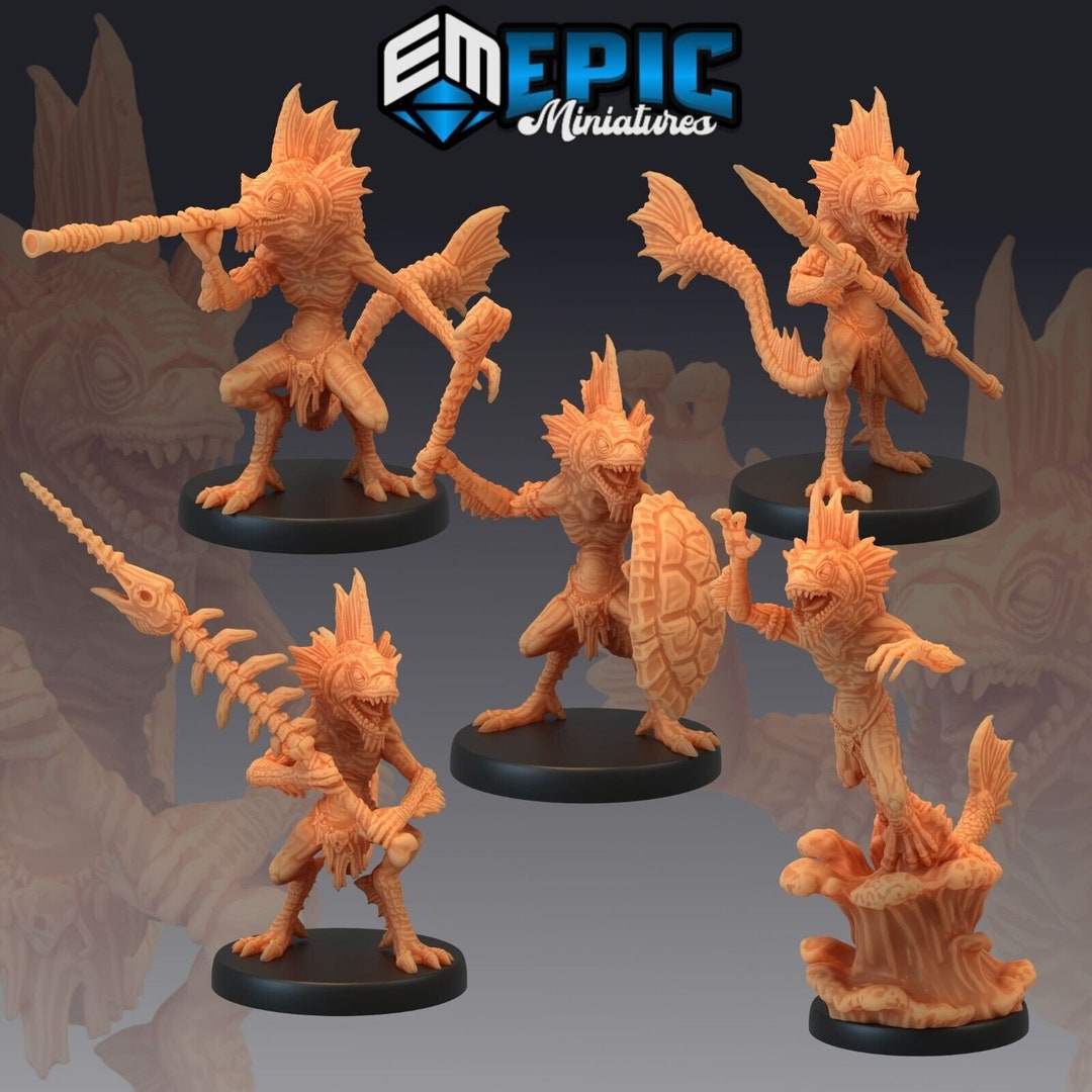 Fish Folk Dungeons and Dragons Miniature D&D, Epic Miniatures Fantasy ...