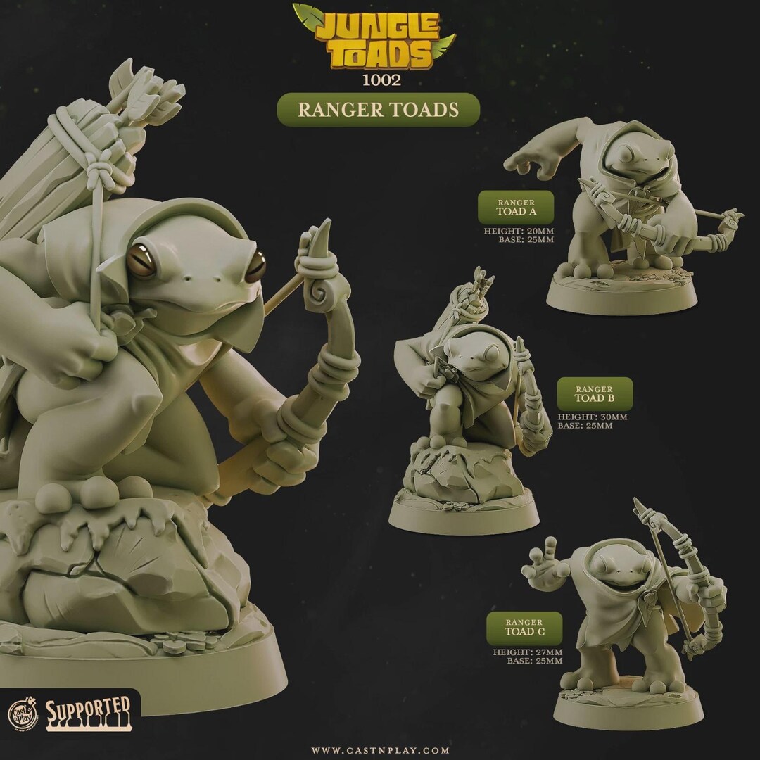 Toad Rangers Player Characters | Dungeons and Dragons D&D 28-32mm ...