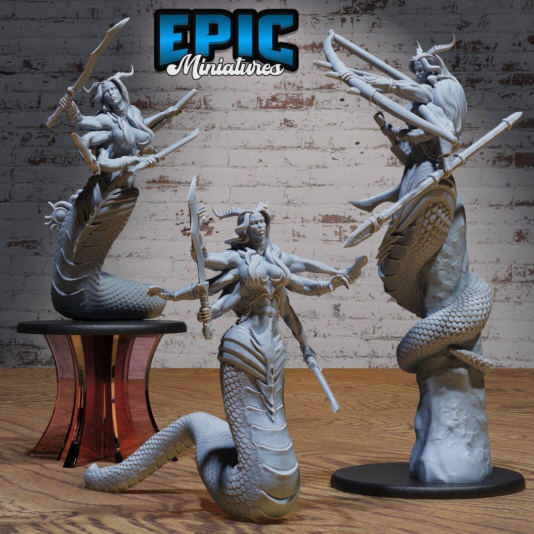 Epic Miniatures Fantasy - NAGA FEMALE Dungeons and Dragons Dnd ...