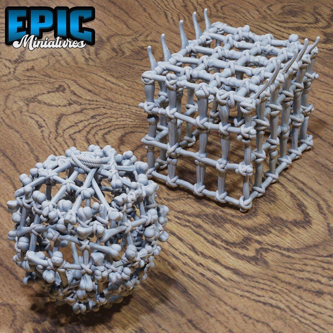 Bone Cages D&D Dungeons and Dragons Miniature - Epic Miniatures 28mm - Etsy