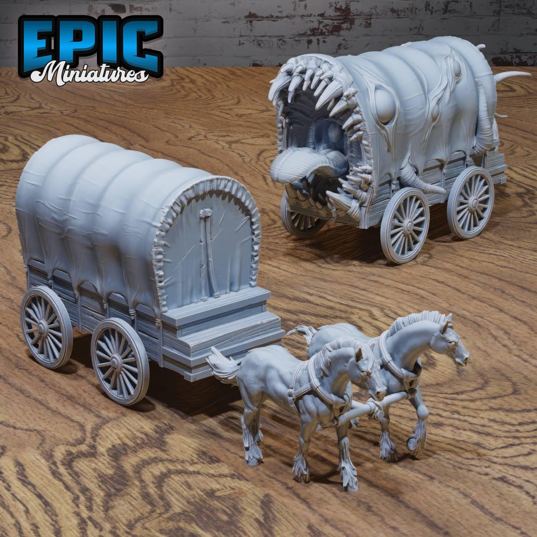 Wagon / Mimic Wagon | Dnd Dungeons and Dragons Tabletop Miniatures 28 ...