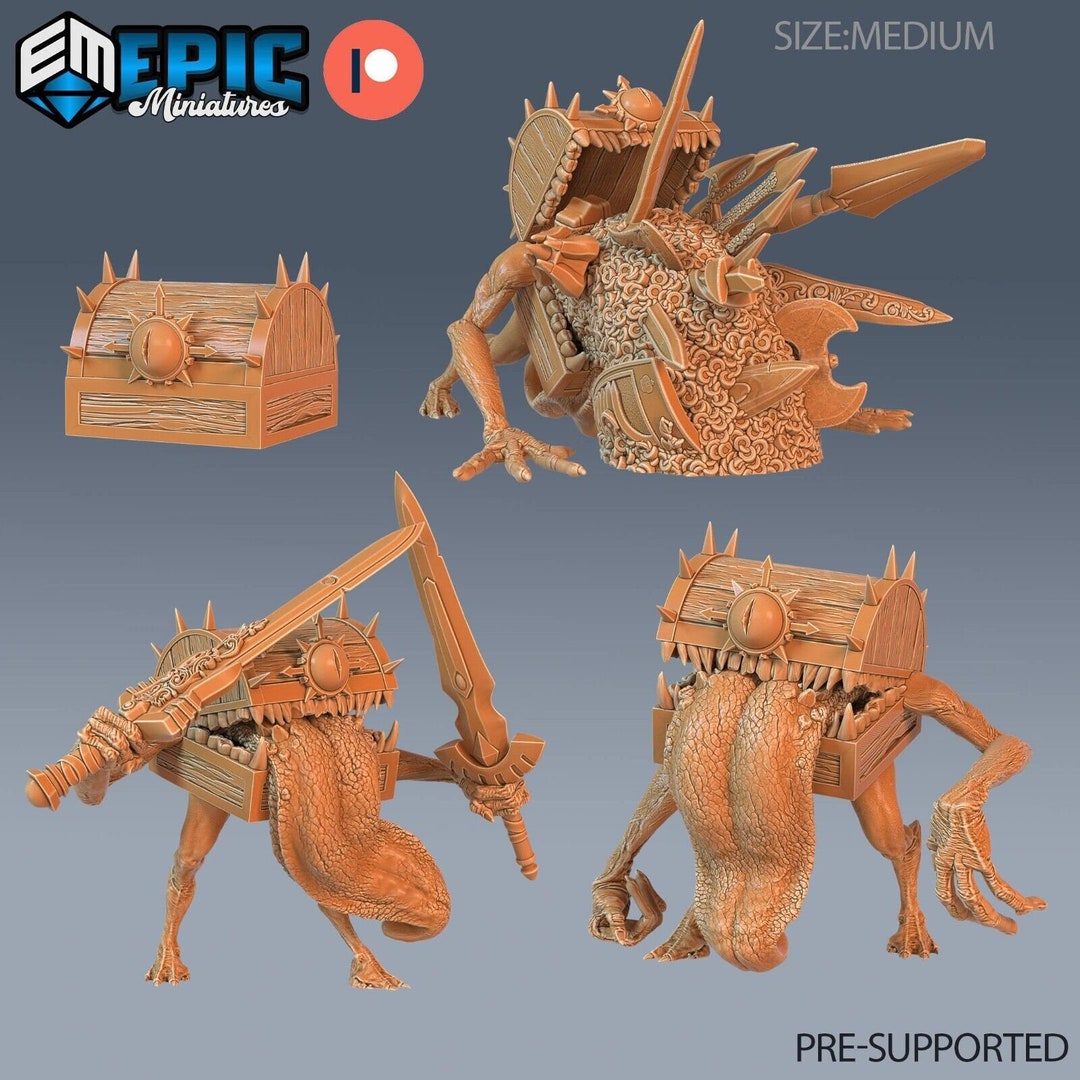 Chest Mimic Dnd Dungeons and Dragons Monster Miniature - Epic ...
