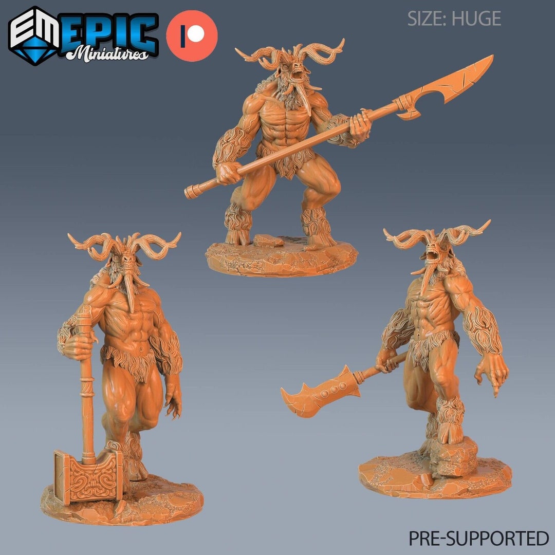 Baphomet Demon Dungeons and Dragons Miniature D&D, Fantasy Evil Monster ...