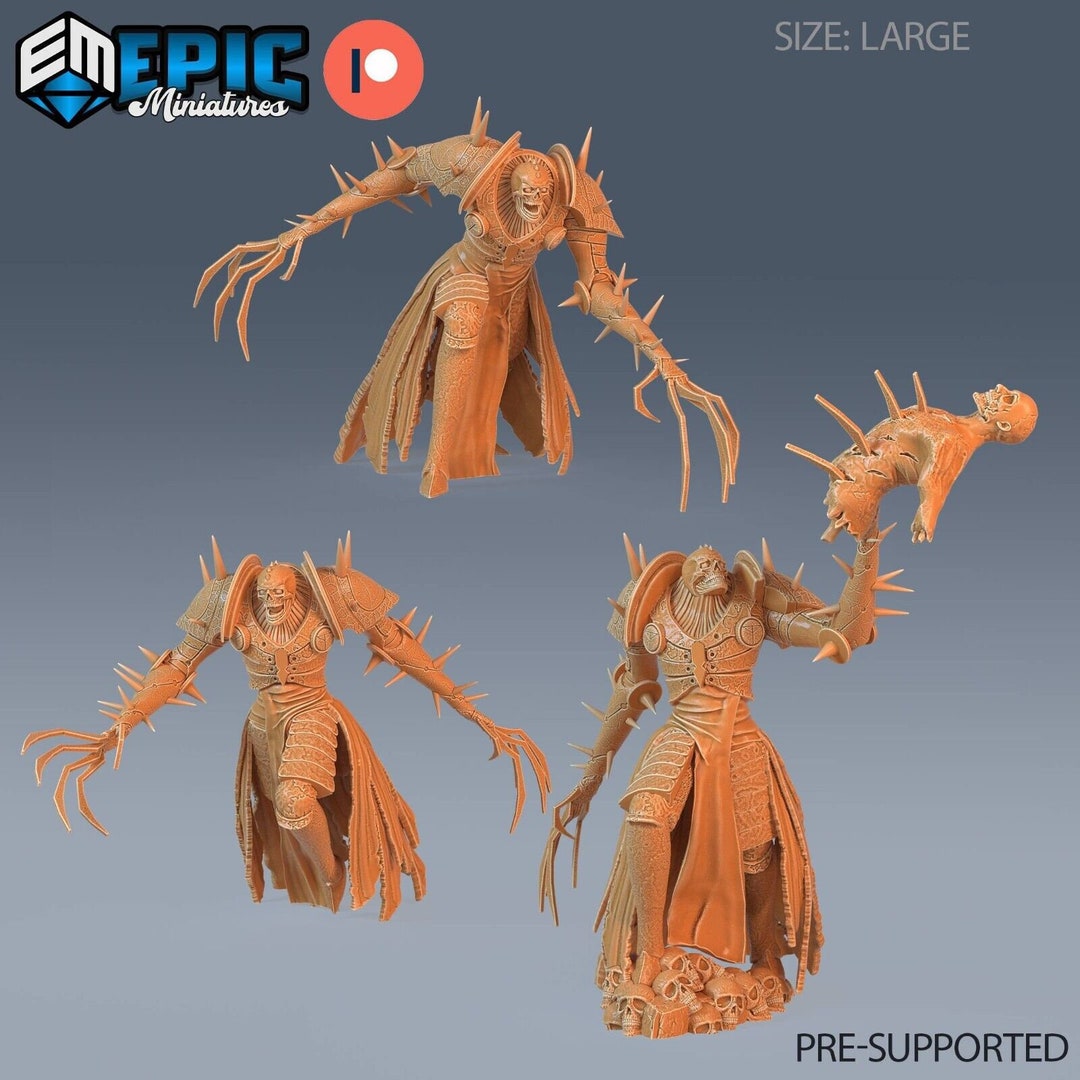 Armored Bone Claw Trench Crusade, Dungeons and Dragons Undead Miniature ...