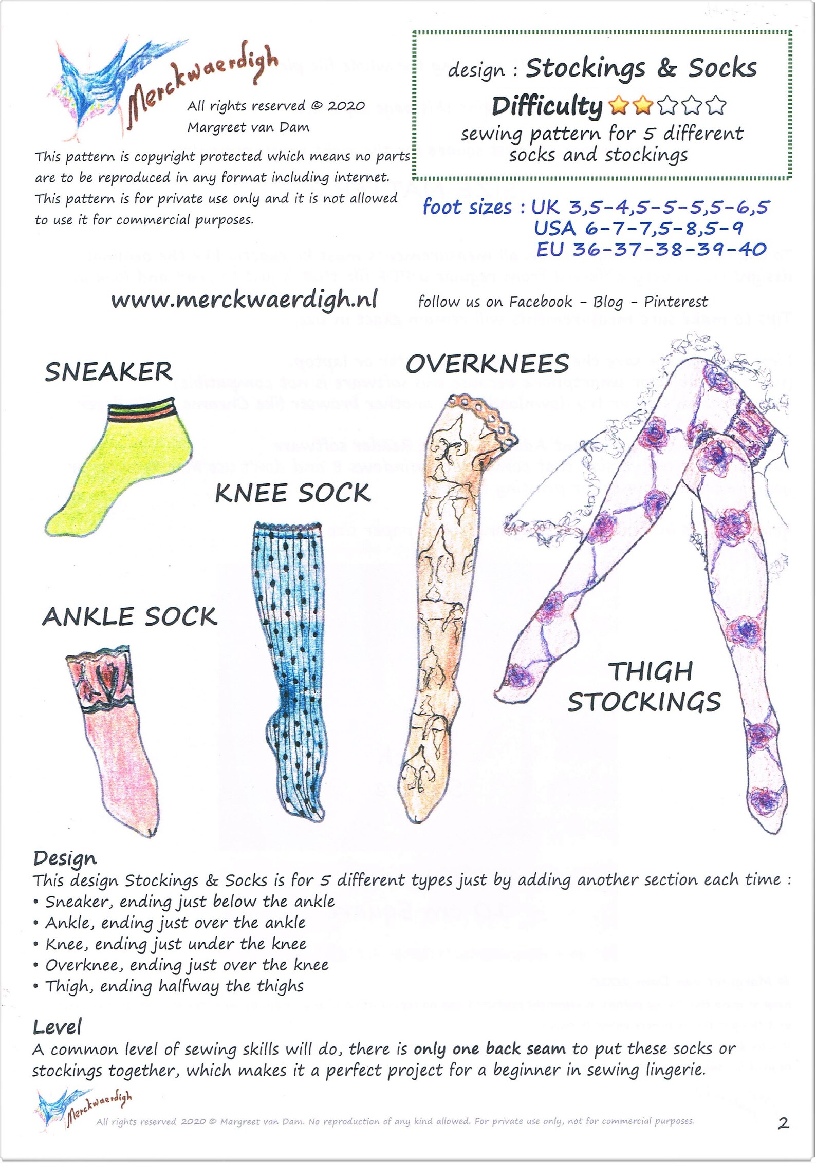 E-booklet Pattern STOCKINGS & SOCKS by Merckwaerdigh - Etsy