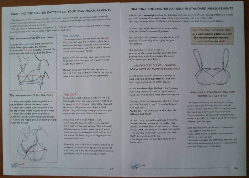 ENGLISH E-book FULL-COURSE for Bra Pattern Drafting by | Etsy