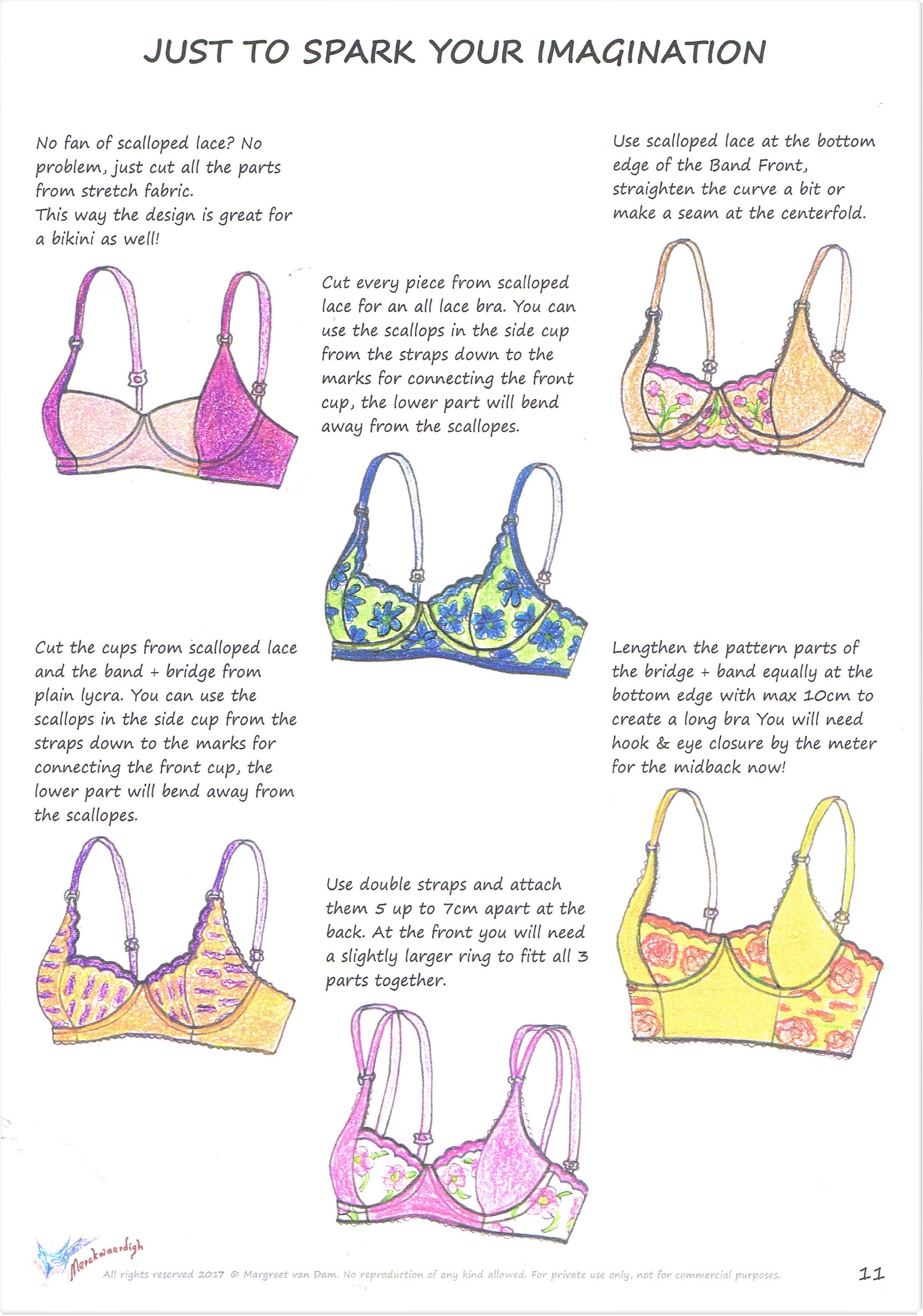 BRA E-booklet Pattern CUT-OUT Underwired Bra by Merckwaerdigh - Etsy