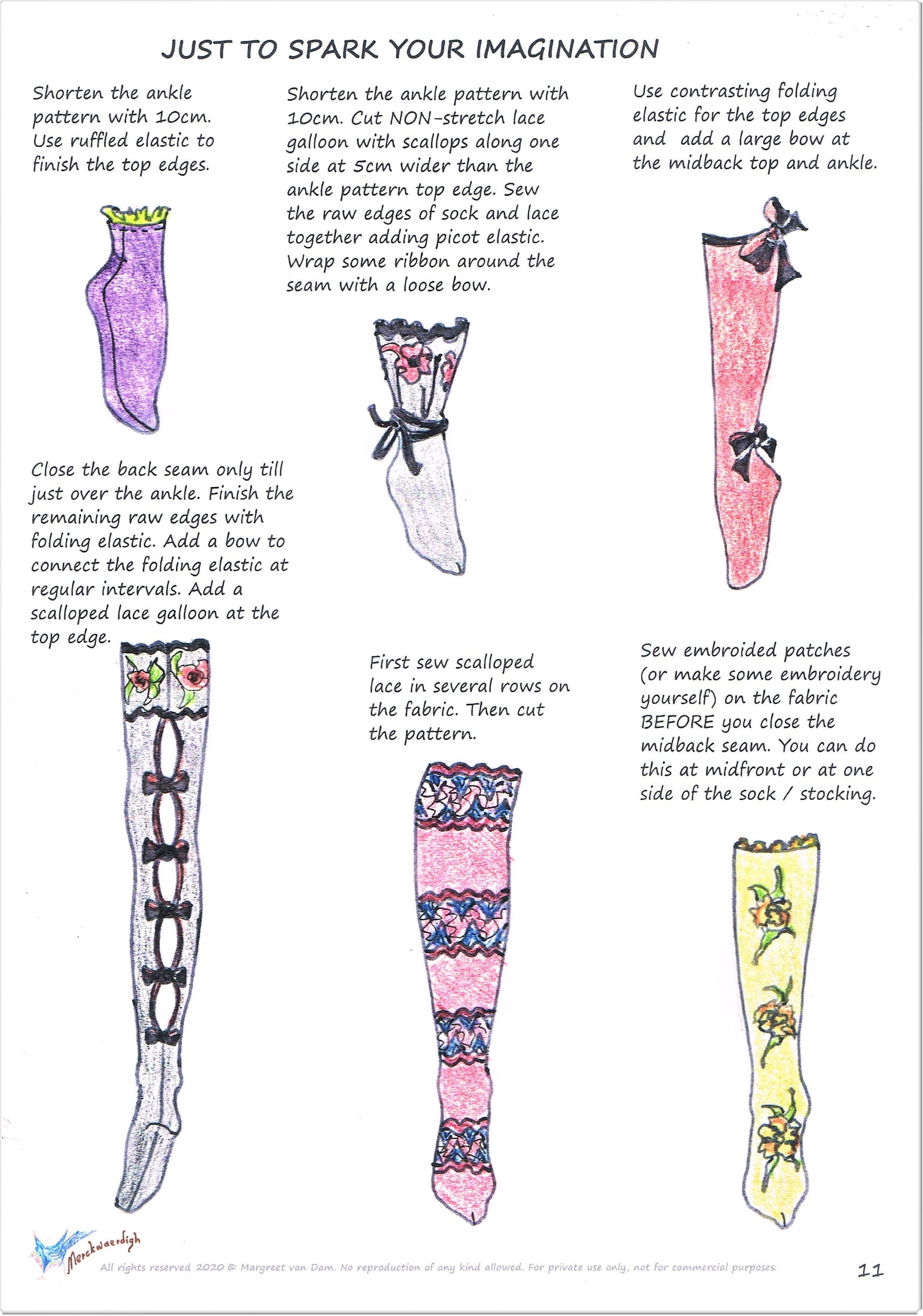 E-booklet Pattern STOCKINGS & SOCKS by Merckwaerdigh - Etsy