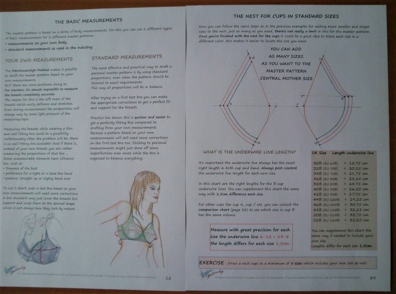 ENGLISH E-book FULL-COURSE for Bra Pattern Drafting by | Etsy