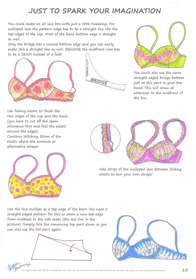BRA E-booklet Pattern BALANCE Underwired Bra by Merckwaerdigh - Etsy
