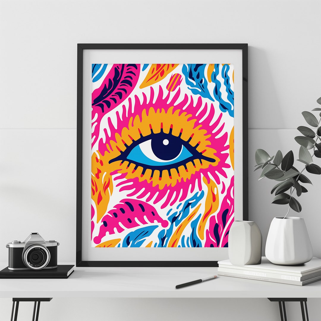 Flow Eyes, Digital Download Wall Print Decoration, Printable Wall Art ...