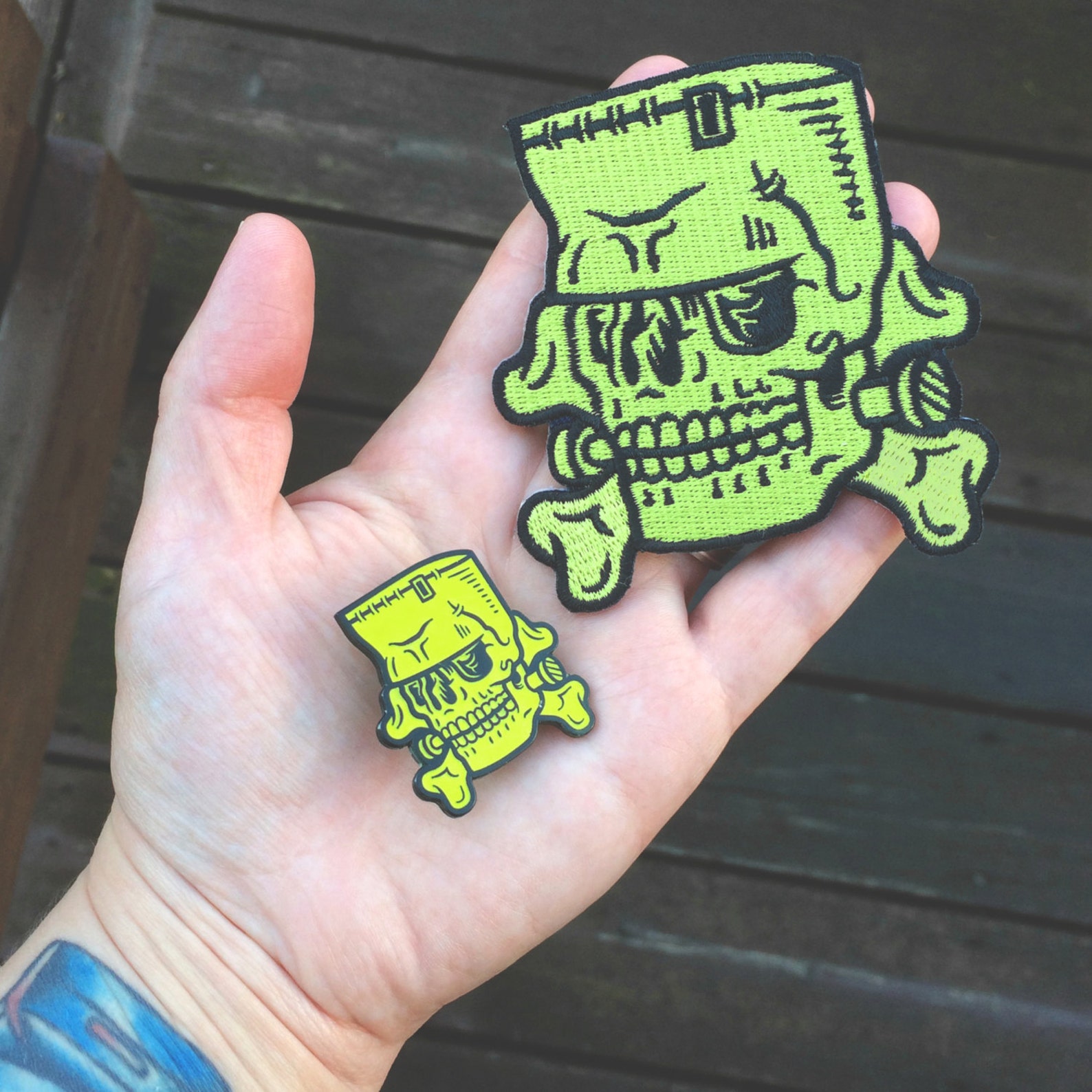 Frankenstein Patch Monster Skull Embroidered Patch - Etsy