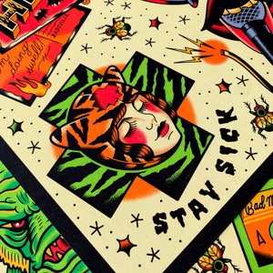 The Cramps Stay Sick Traditional Tattoo Flash Art Print 11x14 ...