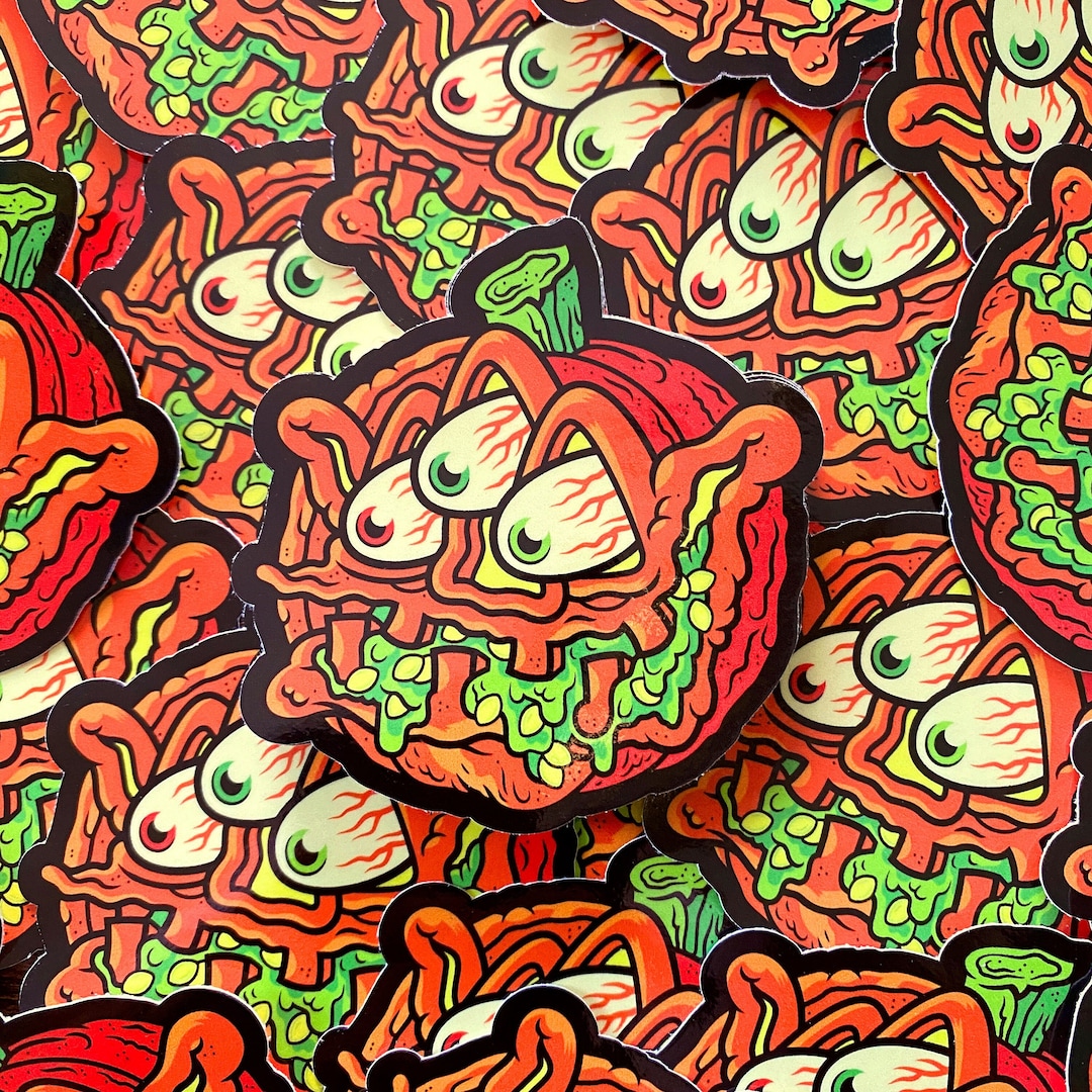 Fink-o-lantern 3" Vinyl Sticker | Halloween Jack-o-lantern Pumpkin ...