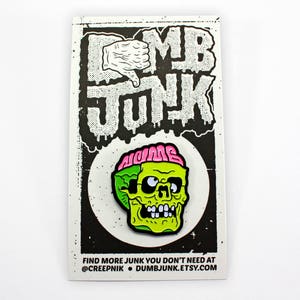 Numbskull Enamel Pin - 1.25" Zombie Skull Lapel Pin, Numb Skull - Etsy ...