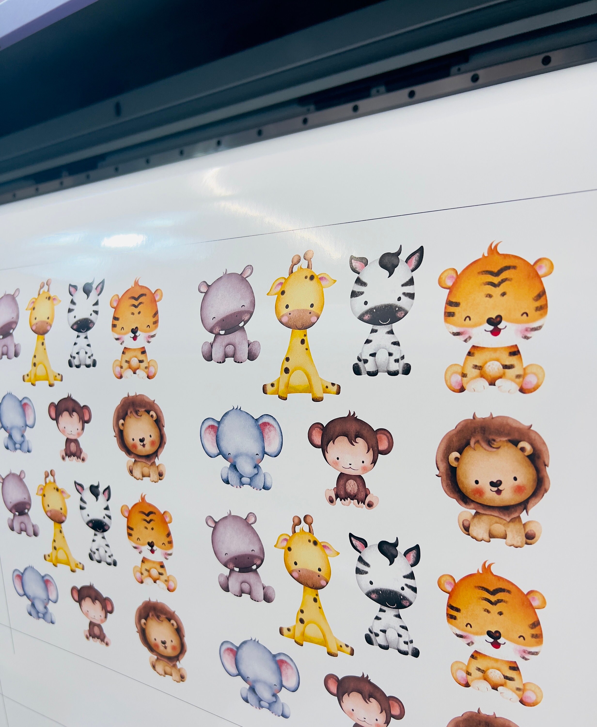 14 Cute Baby Animals Vinyl Stickers, Safari Stickers, Ticker Sheet ...
