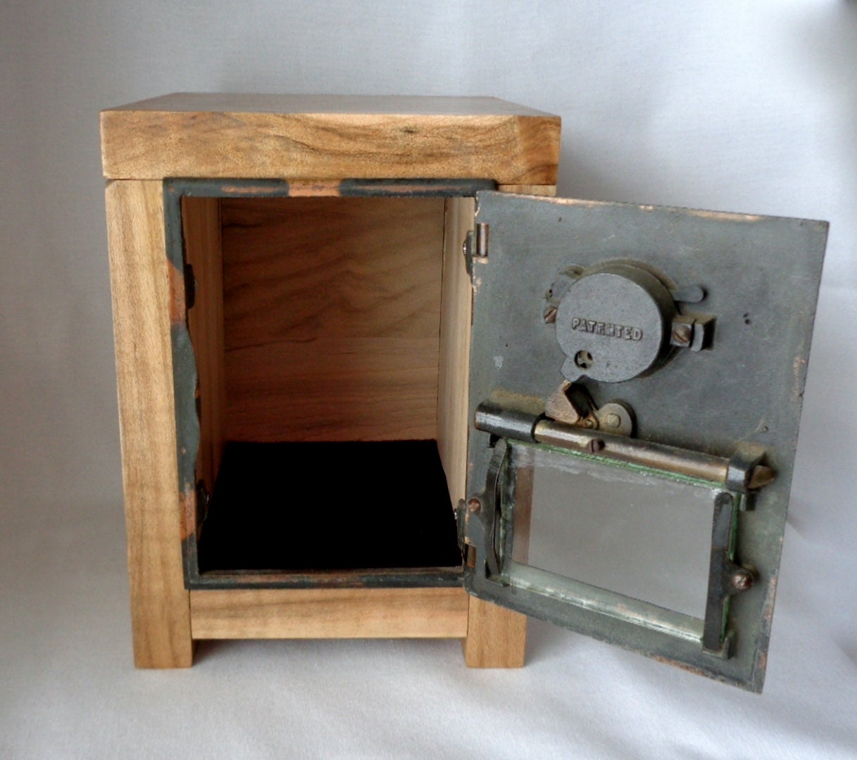 Wooden Vault With Black Lacquer Copper Safe US Brass Bronze - Etsy
