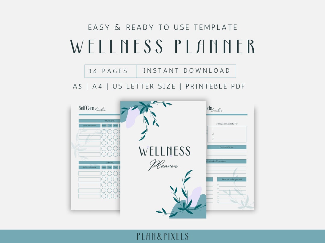 Wellness Planner | Printable Wellness Planner | Wellness | Mental ...