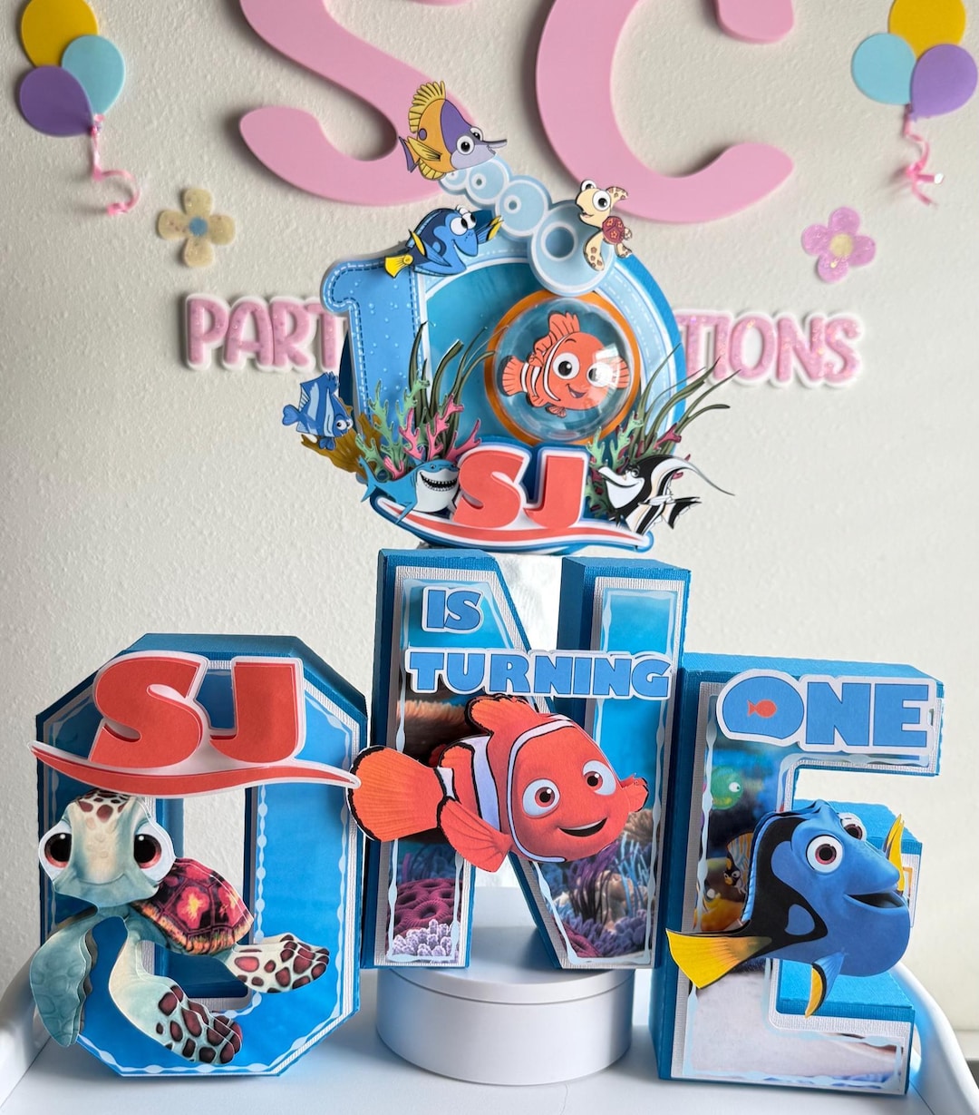 Finding Nemo Cake Topper: 3D Personalized Birthday Party Decor - Etsy