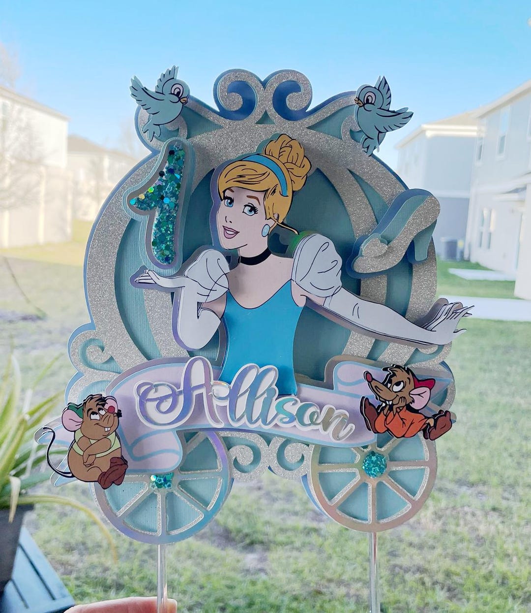 Cinderella Cake Topper: Carriage Birthday Party Decoration - Etsy