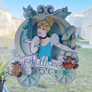 Cinderella Cake Topper: Carriage Birthday Party Decoration - Etsy