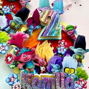 Trolls Band Together Cake Topper: Personalized Party Decor - Etsy