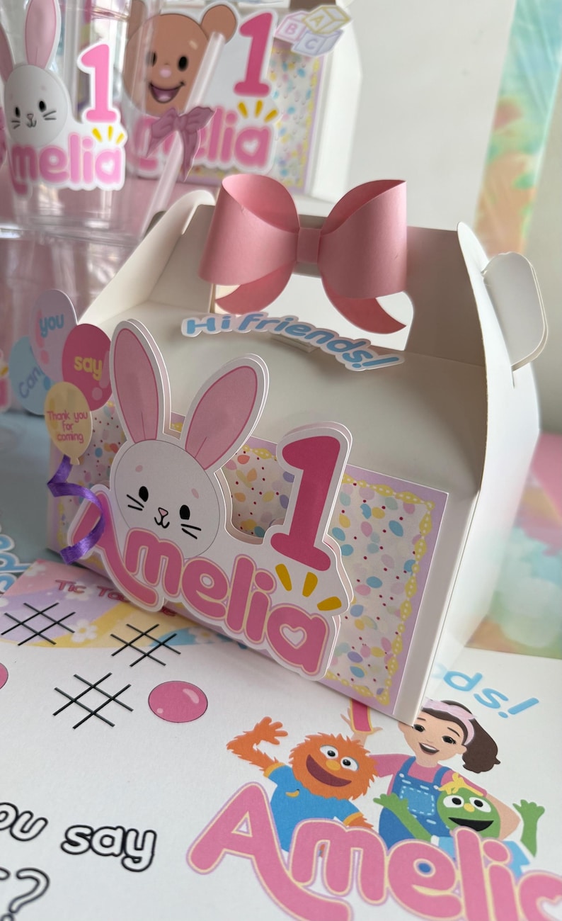 Ms Rachel Birthday Party Decorations: Personalized Favor Boxes, Cups ...