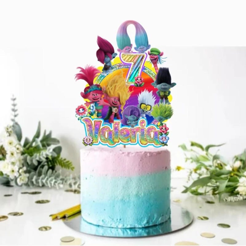 Trolls Cake Toppers - Etsy