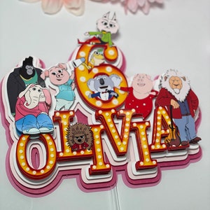Sing Movie Cake Topper: Personalized Birthday Party Decoration - Etsy