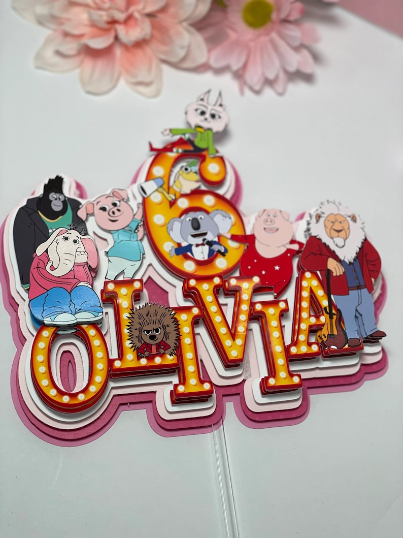 Sing Movie Cake Topper: Personalized Birthday Party Decoration - Etsy
