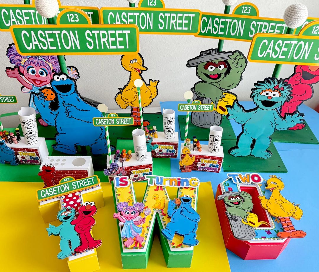 Custom Order, Pringles, Labels, Toy Syory. Monster Sesam, Centerpiece ...