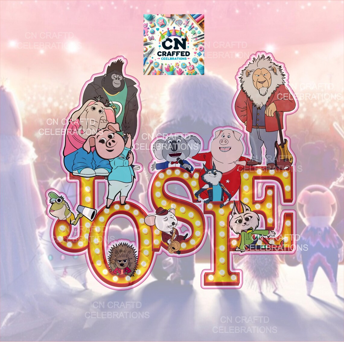Sing Movie Cake Topper Digital File: Personalized Birthday Party ...