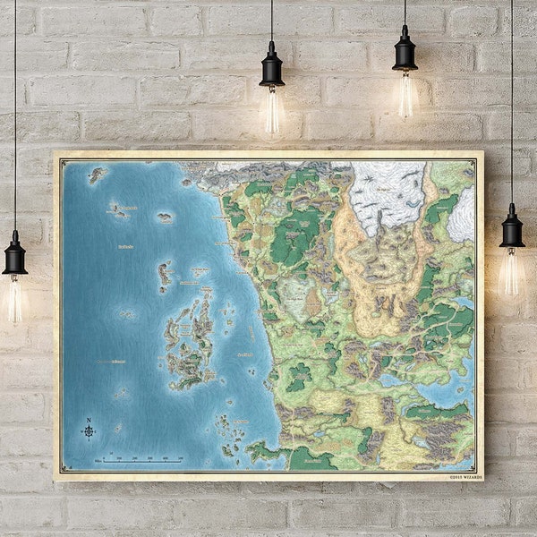 Sword Coast Map Poster - Etsy