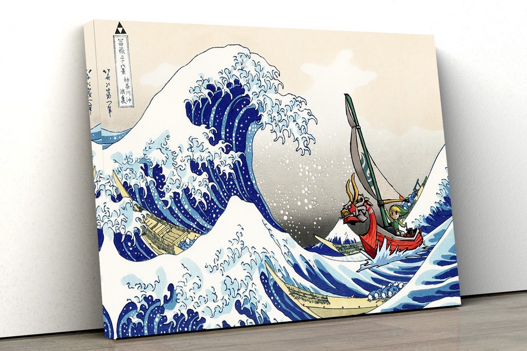 Legend of Zelda Windwaker the Great Wave off Kanagawa Poster Great Gift ...