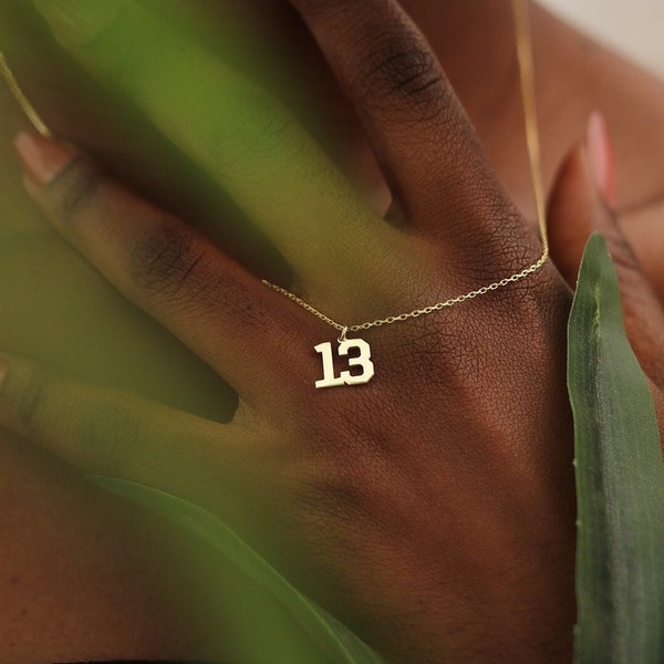 Number Necklace - Etsy