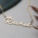 14K Real Gold Name Necklace, Nameplate Necklace, Personalized Jewelry ...