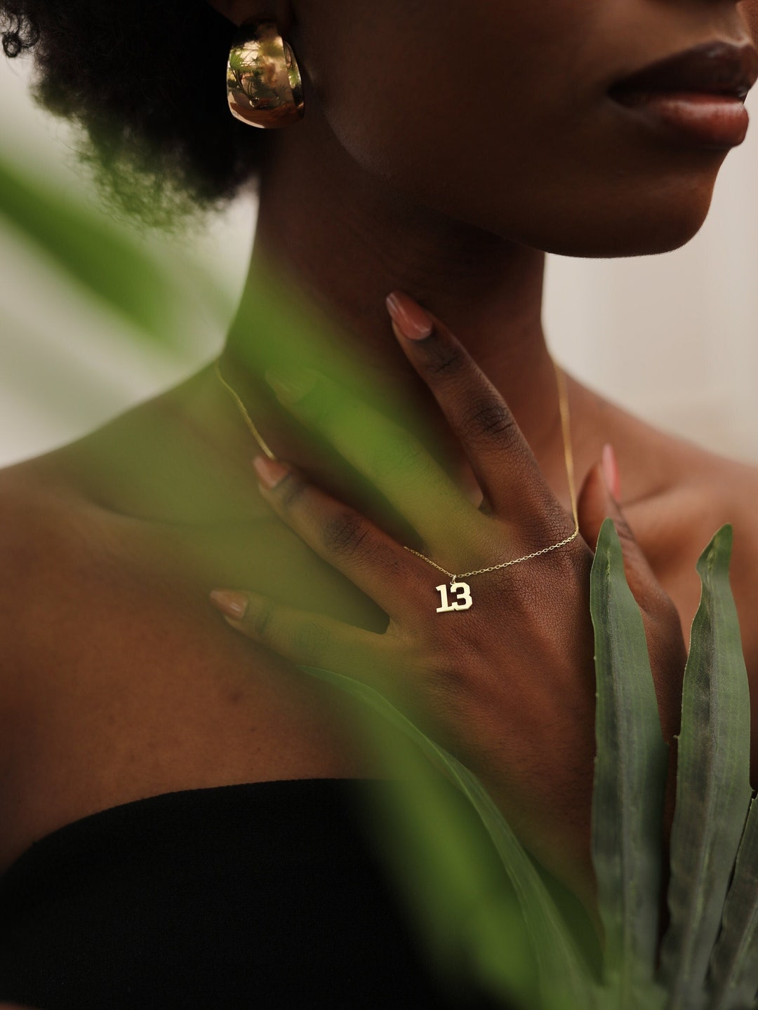 14K Gold Number Necklace, Personalized Lucky Number Necklace, Sport ...