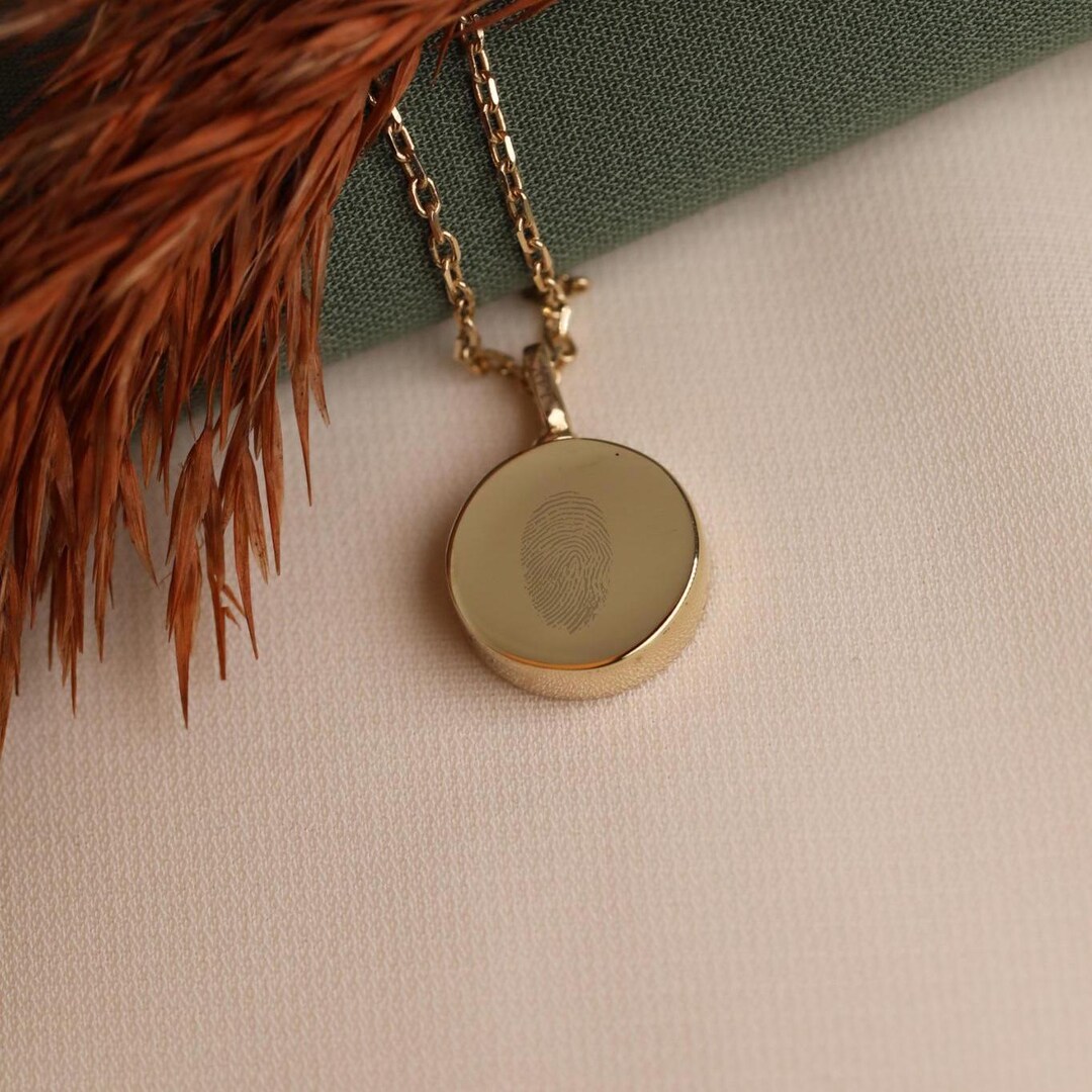 14K 18K Solid Gold Cremation Urn Round Pendant, Ash Holder Necklace for ...