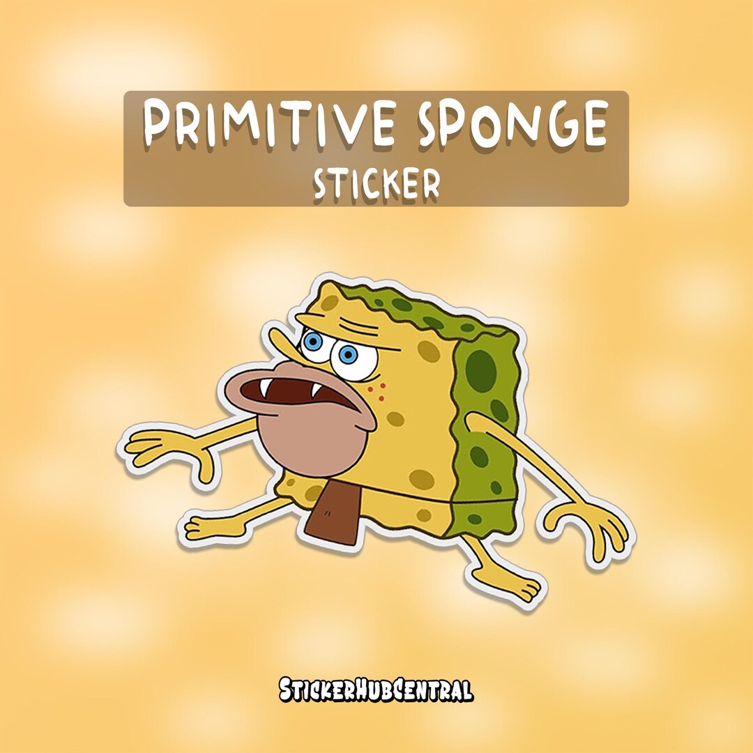 Spongebob Inspired Primitive Sponge Sticker for Kids Crafts Journals ...