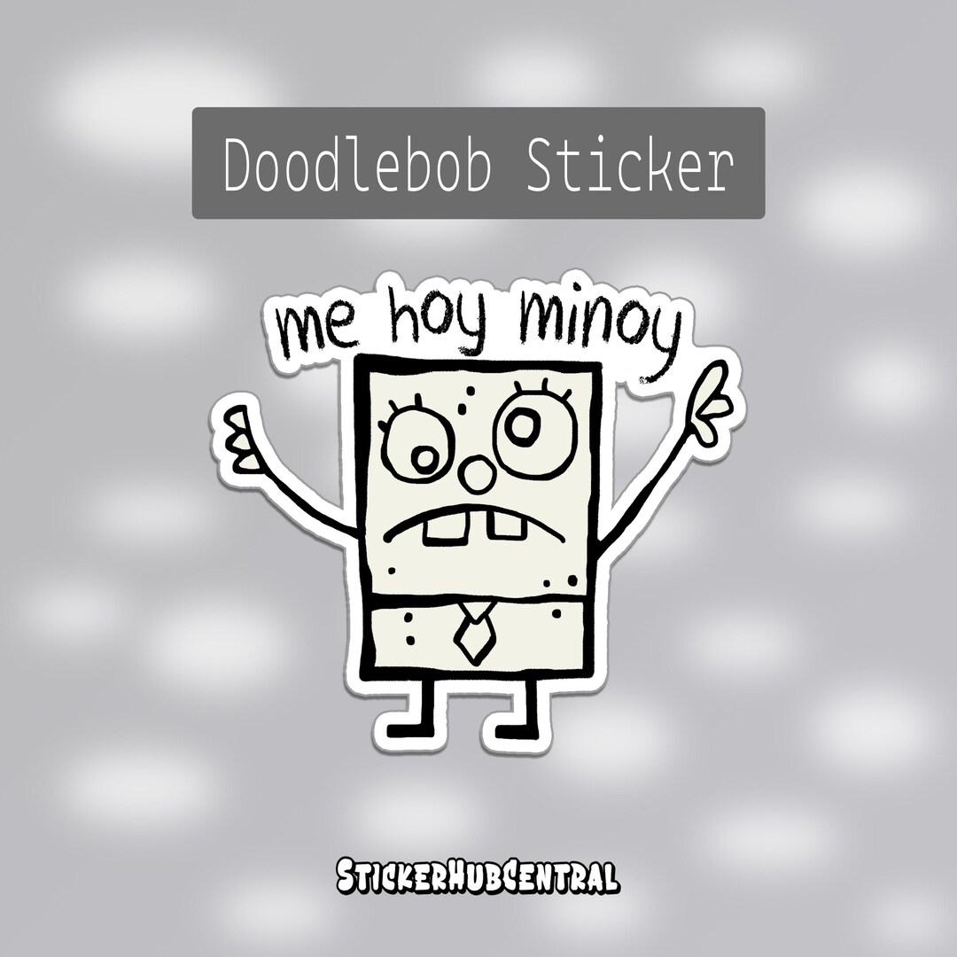 Funny Cartoon Sticker Iconic Spongebob Doodlebob Sticker for Kids Craft ...